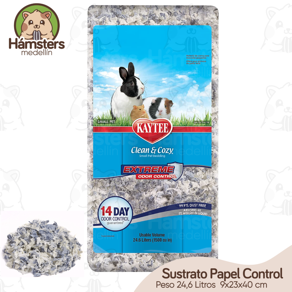 Sustrato de papel Kaytee 24.6 Litros Control Olor - Hámsters Medellín