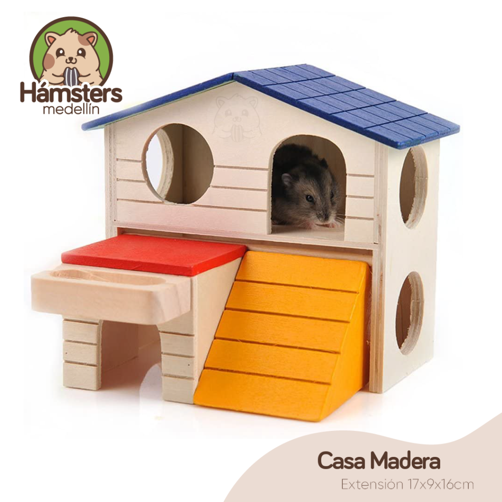 Casa Hámster-Roedores Madera - Hámsters Medellín